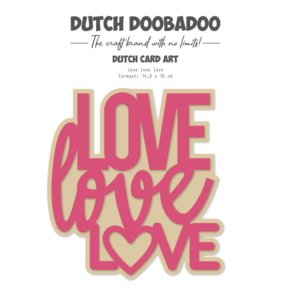 Dutch Card Art A5 Love Love Love (470.784.357) - Craftlines B.V.