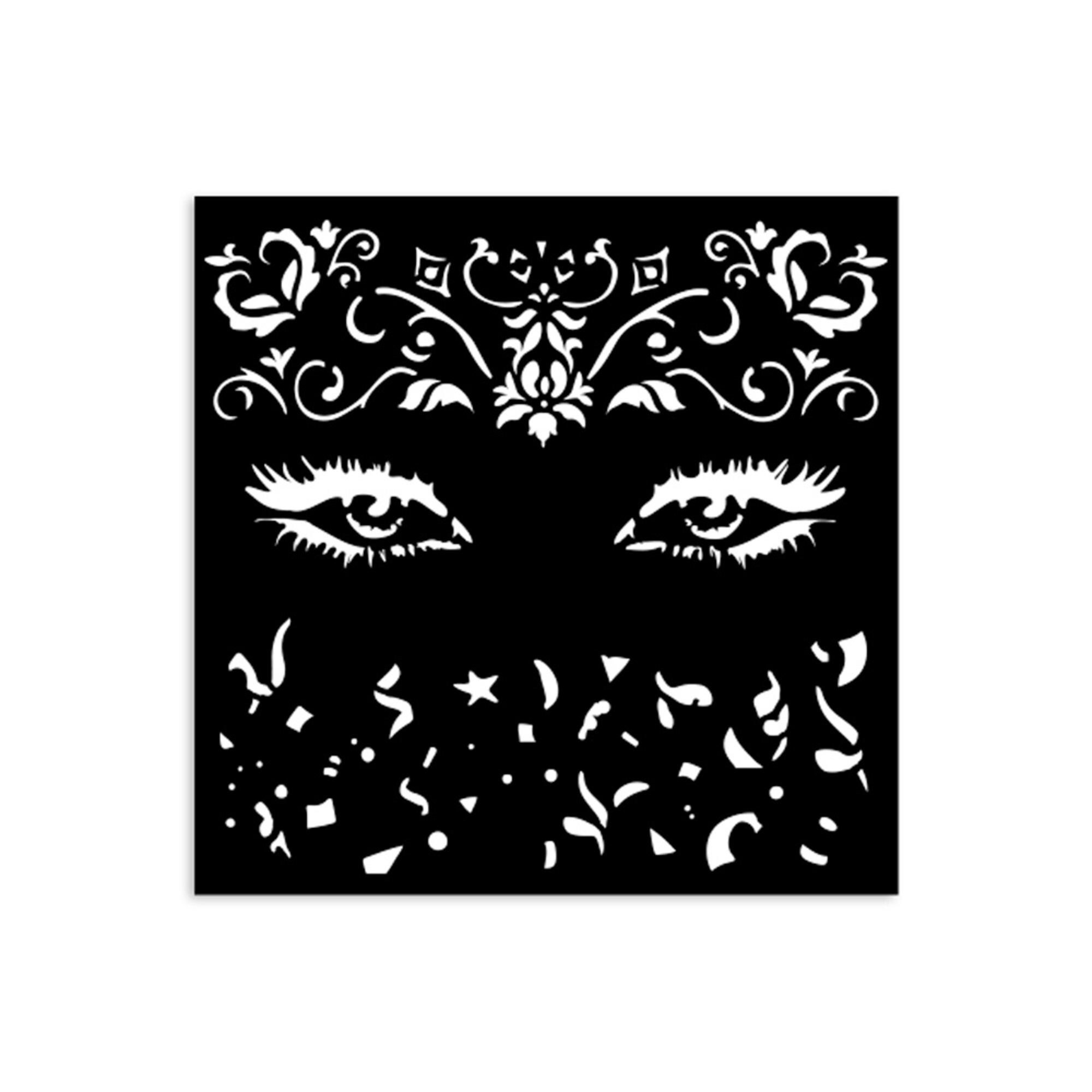 Masquerade Thick Stencil 12x12cm Eyes (KSTDS12) - Craftlines B.V.