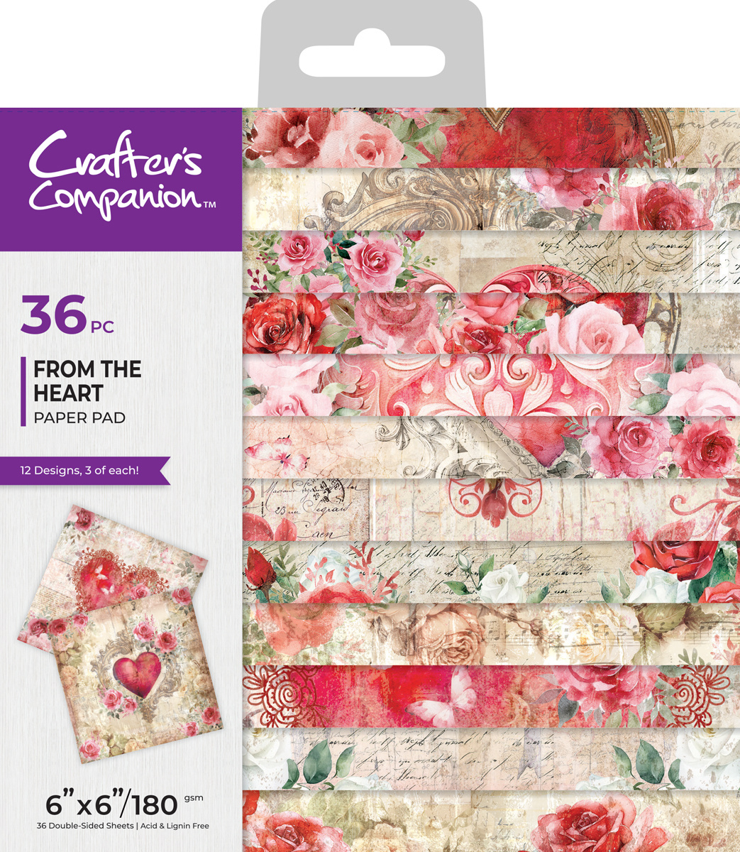 From the Heart 6x6 Inch Paper Pad (CC-PAD6-FTHE) - Craftlines B.V.