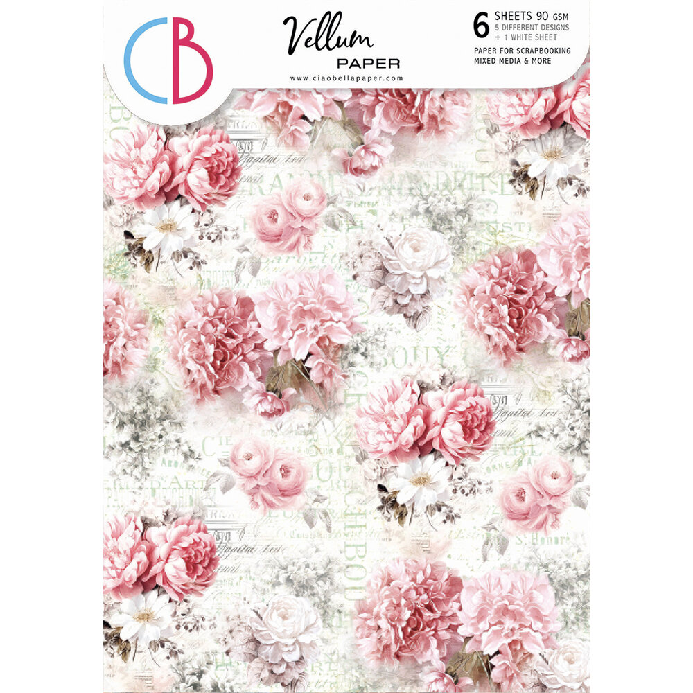 Timeless Moments A4 Vellum Paper Patterns (6pcs) (CBV022) - Craftlines B.V.