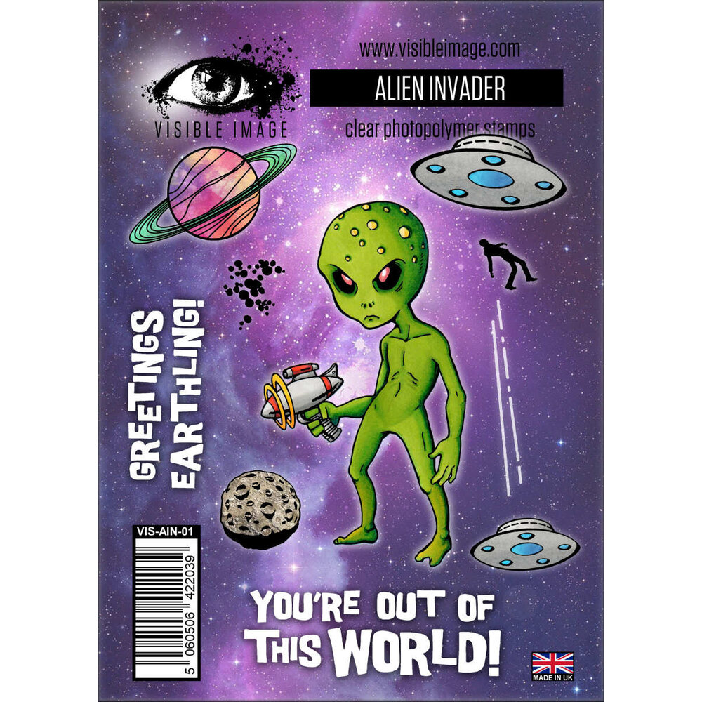 Alien Invader A6 Stamp Set (VIS-AIN-01) - Craftlines B.V.