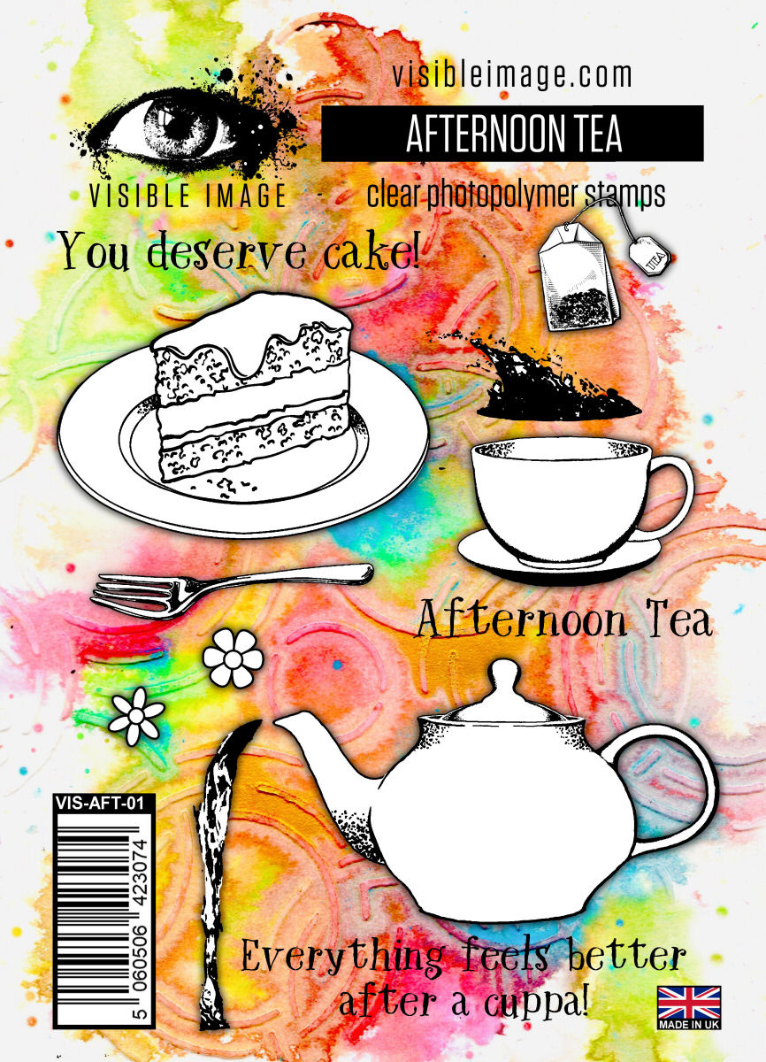 Afternoon Tea A6 Stamp Set (VIS-AFT-01) - Craftlines B.V.