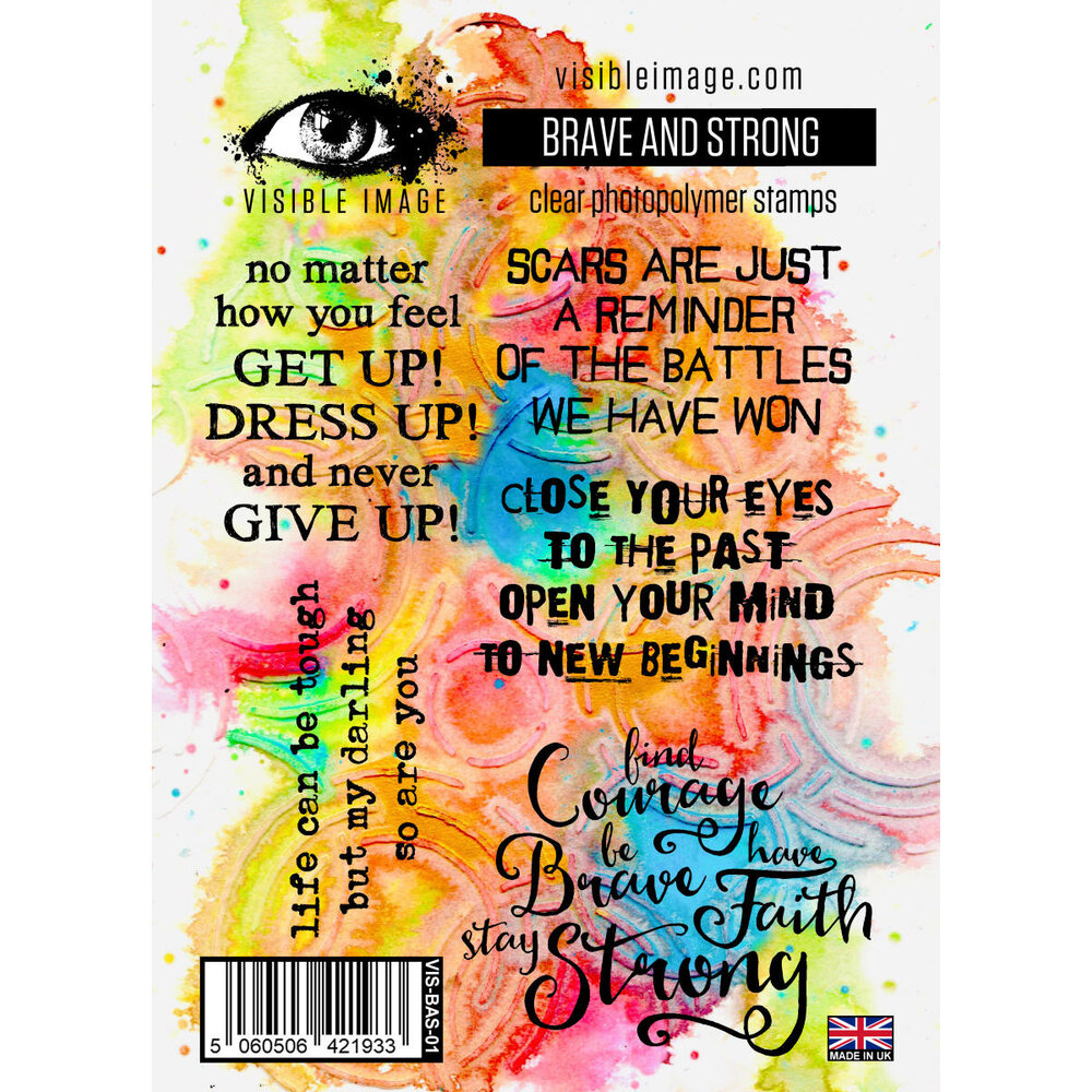 Brave and Strong A6 Stamp Set (VIS-BAS-01) - Craftlines B.V.