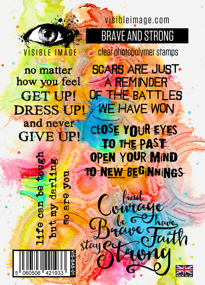 Brave and Strong A6 Stamp Set (VIS-BAS-01) - Craftlines B.V.