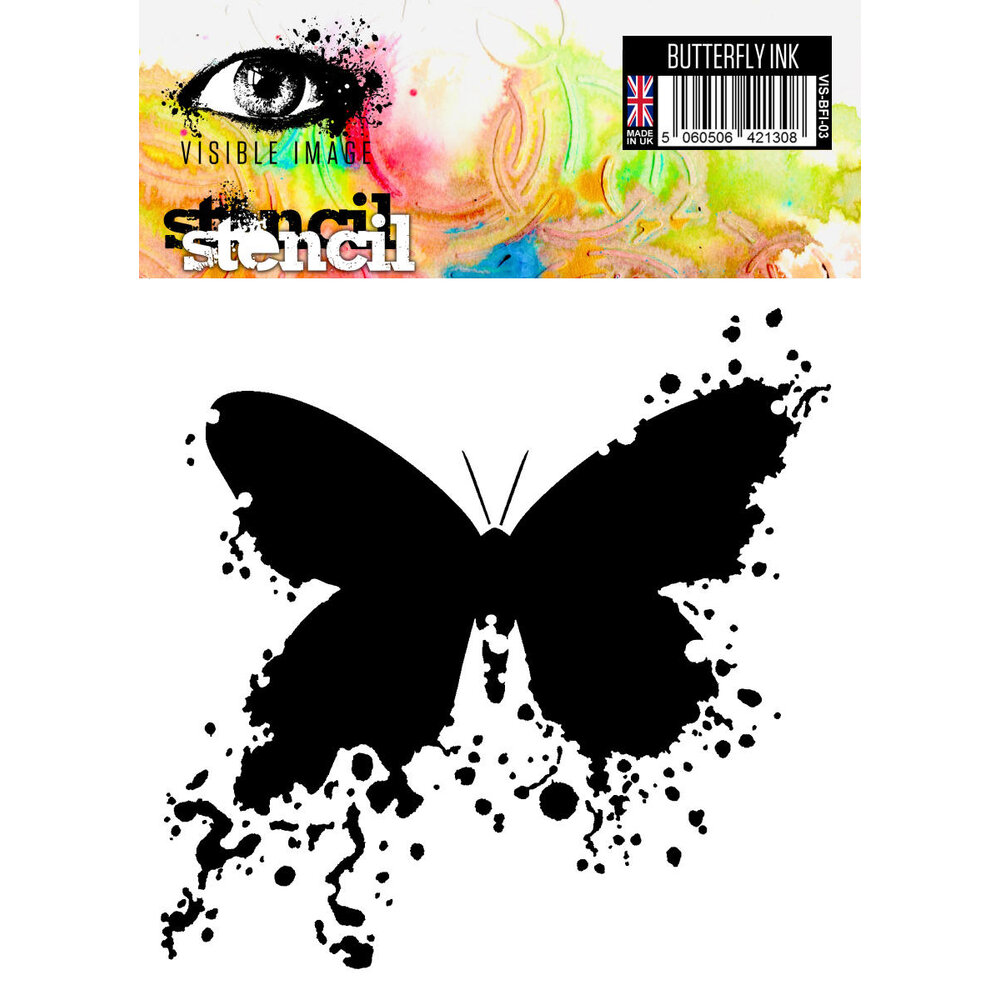 Butterfly Ink 6x6 Inch Stencil (VIS-BFI-03) - Craftlines B.V.