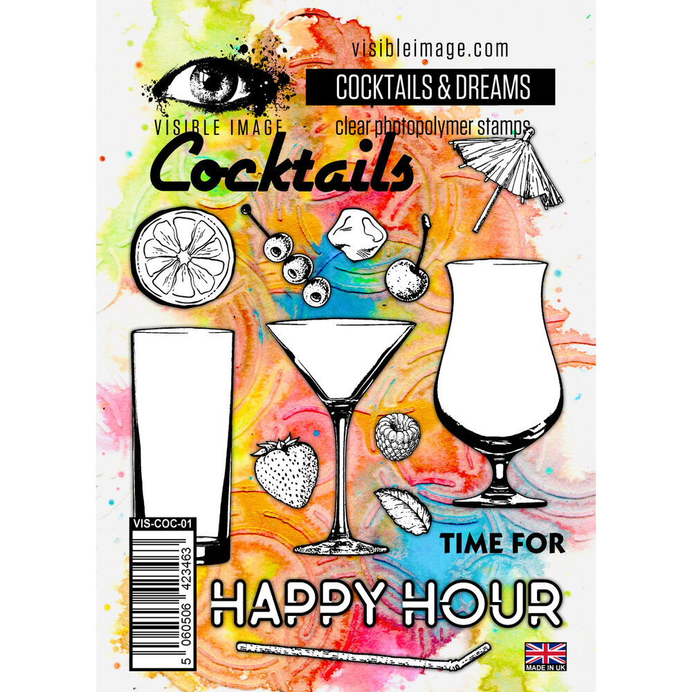 Cocktails & Dreams A6 Stamp Set (VIS-COC-01) - Craftlines B.V.