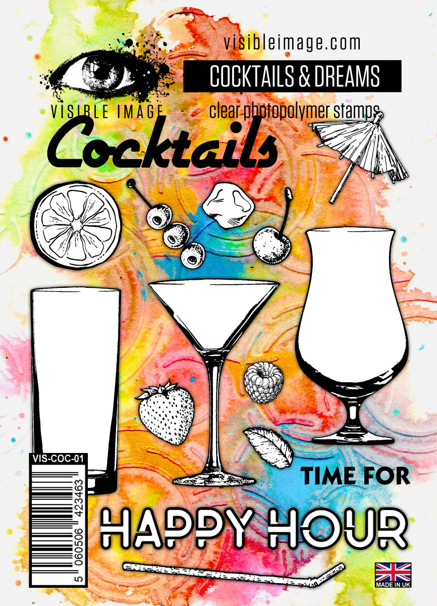 Cocktails & Dreams A6 Stamp Set (VIS-COC-01) - Craftlines B.V.
