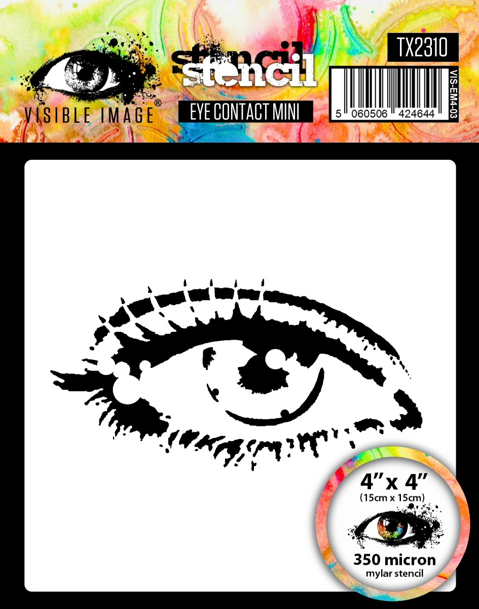 Eye Contact Mini 4x4 Inch Stencil (VIS-EM4-03) - Craftlines B.V.