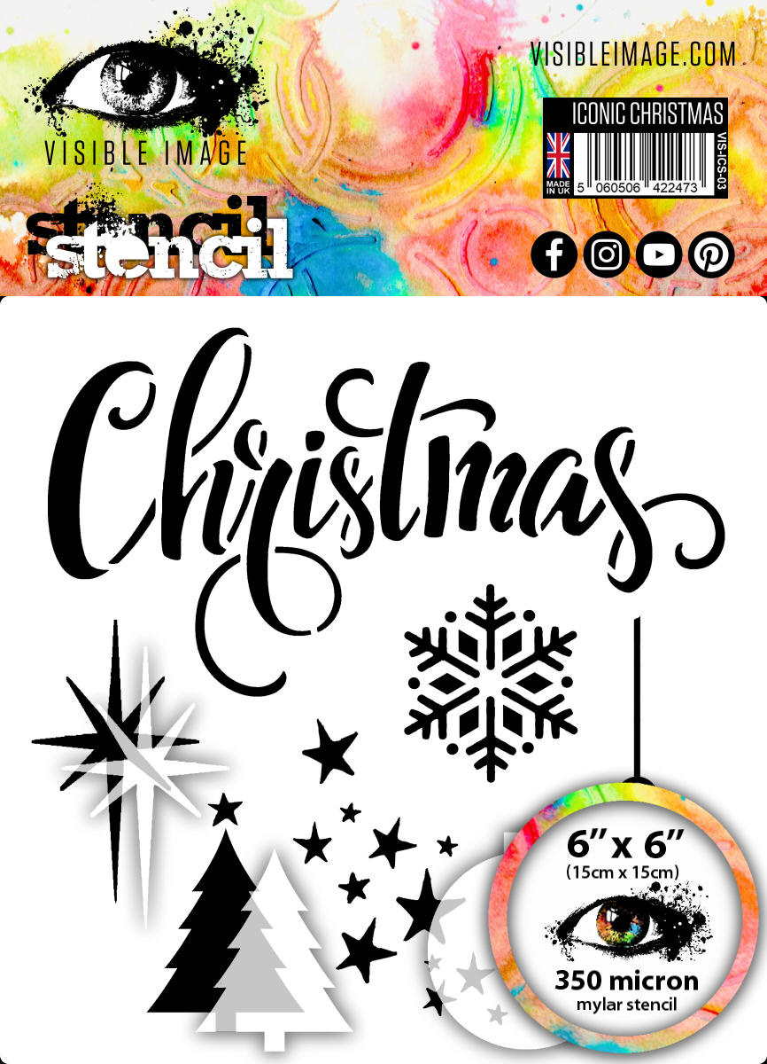 Iconic Christmas 6x6 Inch Stencil (VIS-ICS-03) - Craftlines B.V.