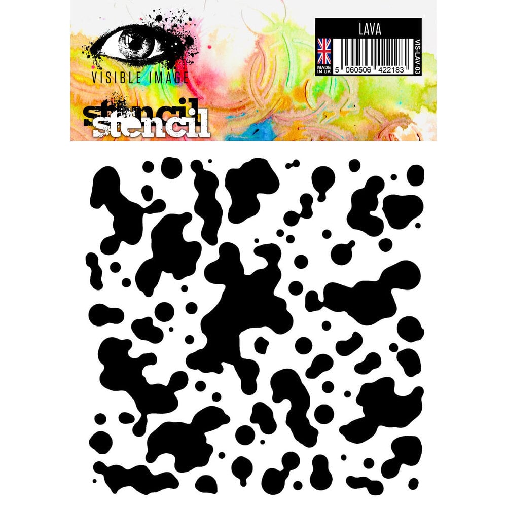 Lava 6x6 Inch Stencil (VIS-LAV-03) - Craftlines B.V.