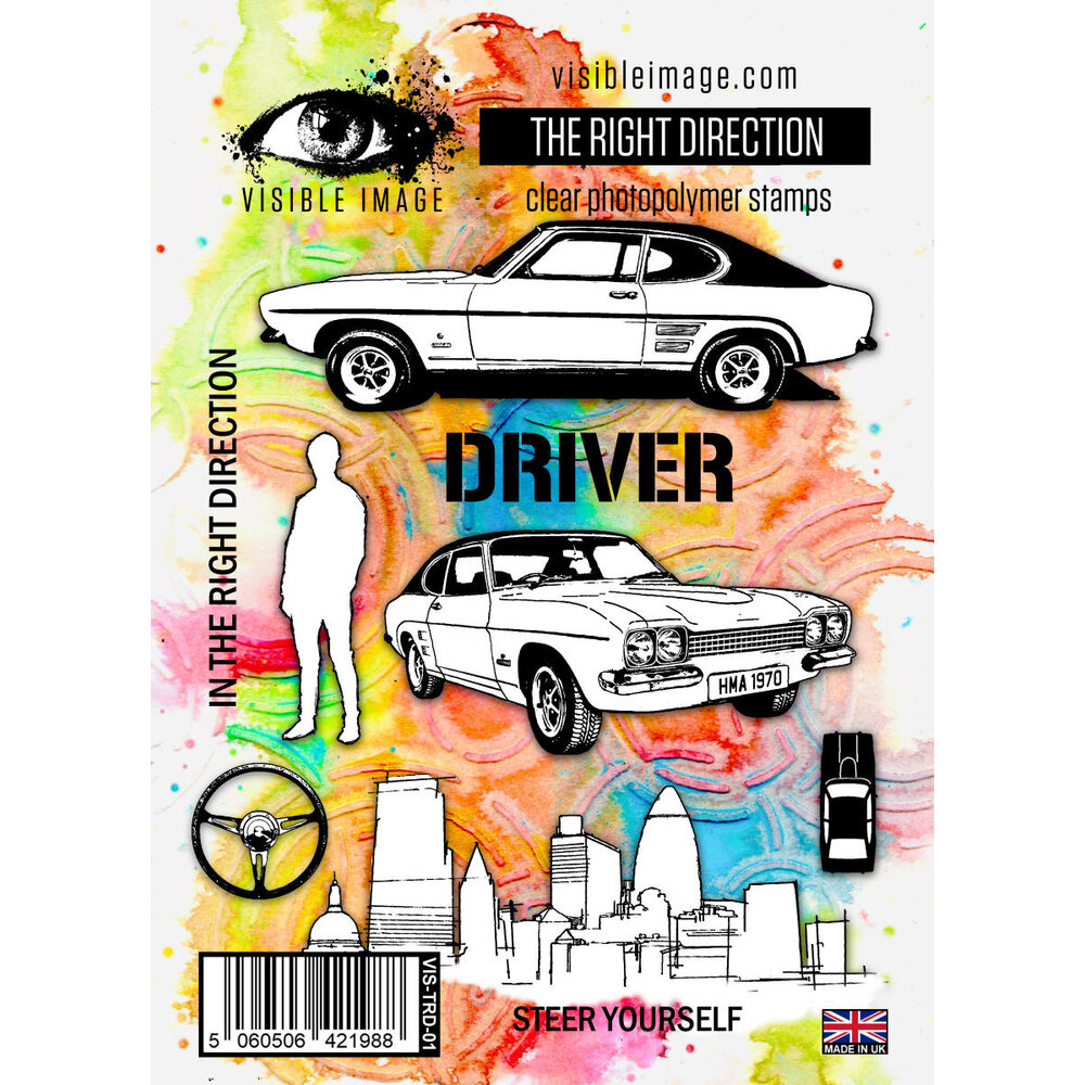 The Right Direction A6 Stamp Set (VIS-TRD-01) - Craftlines B.V.