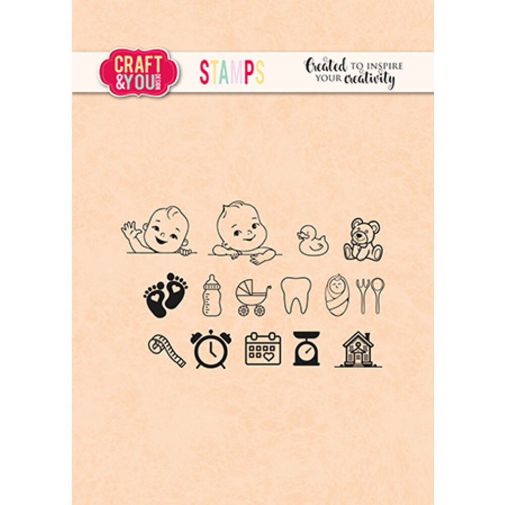 Birth Certificates Set Stamps (CS046) - Craftlines B.V.