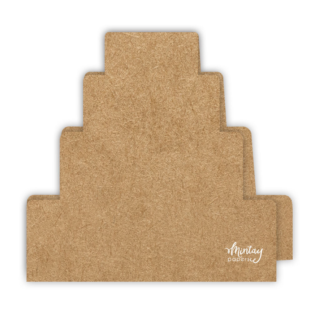 Basic Birthday Cake Card Base Kraft (5pcs) (MT-BASIC-C22) - Craftlines B.V.