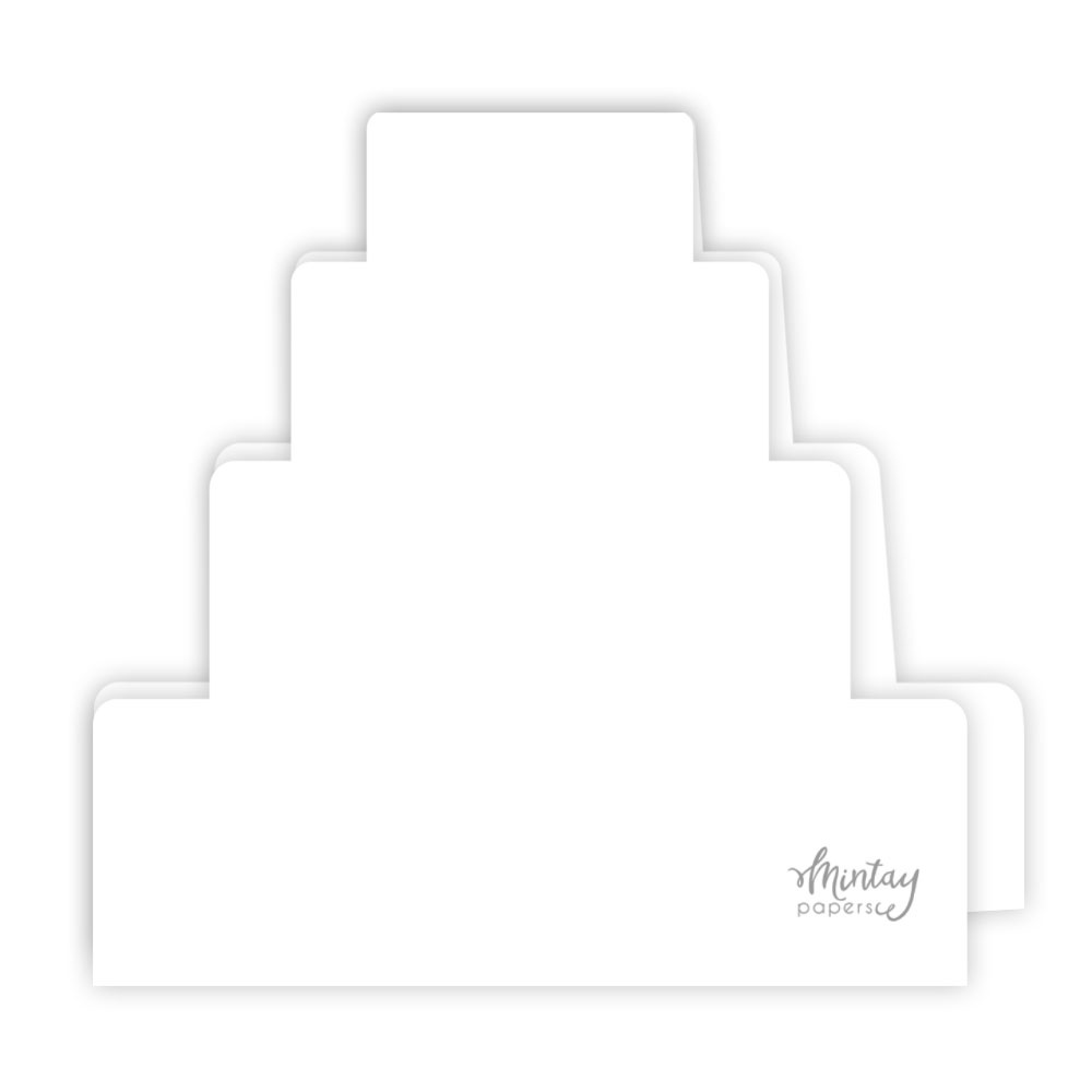 Basic Birthday Cake Card Base White (5pcs) (MT-BASIC-C21) - Craftlines B.V.