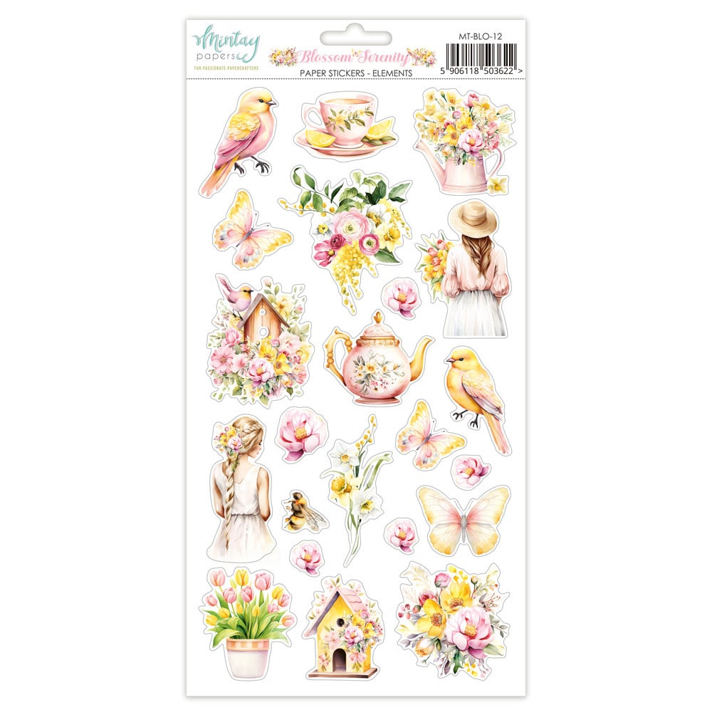 Blossom Serenity 6x12 Inch Paper Stickers Elements (MT-BLO-12 ...