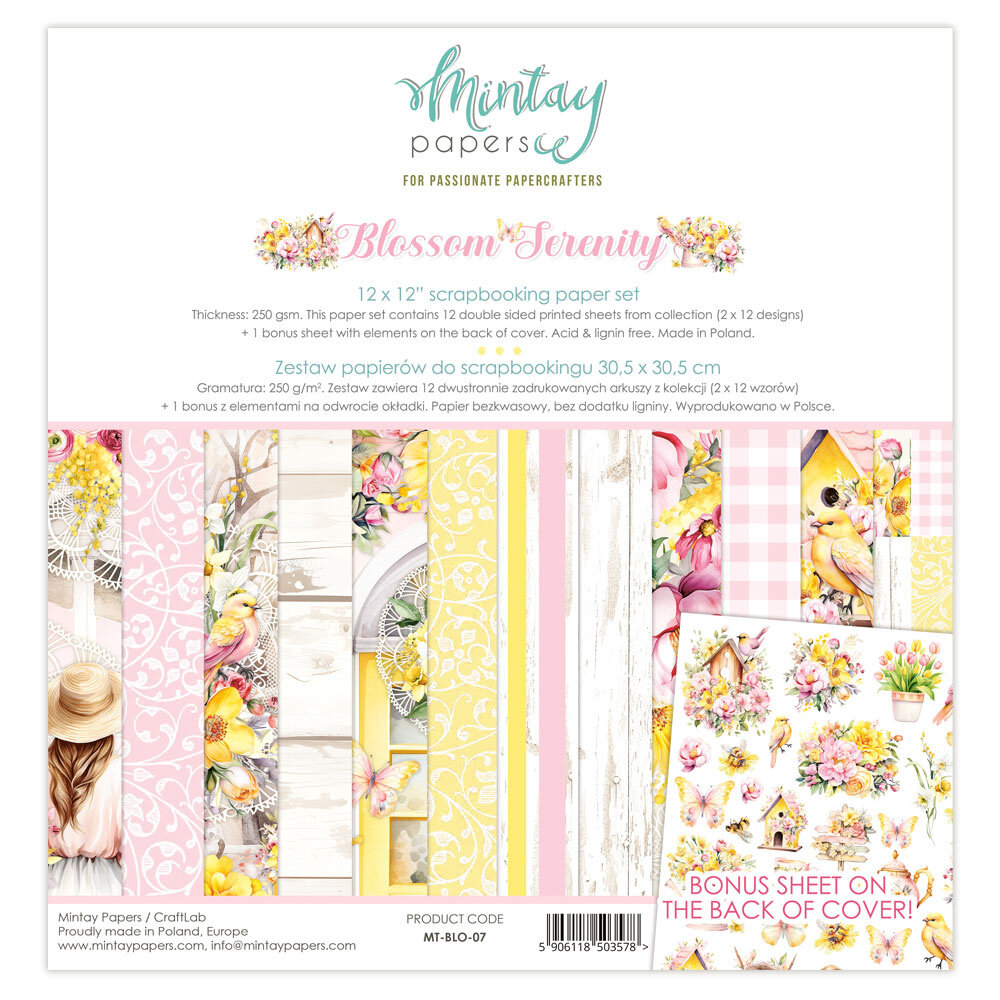 Blossom Serenity 12x12 Inch Scrapbooking Paper Set (MT-BLO-07 ...