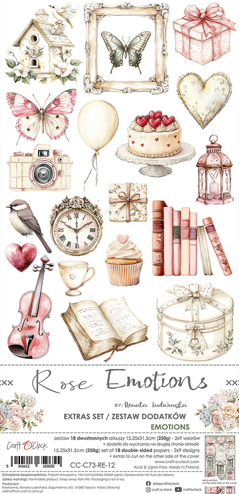 Rose Emotions Extras Set Emotions (CC-C73-RE-12) - Craftlines B.V.