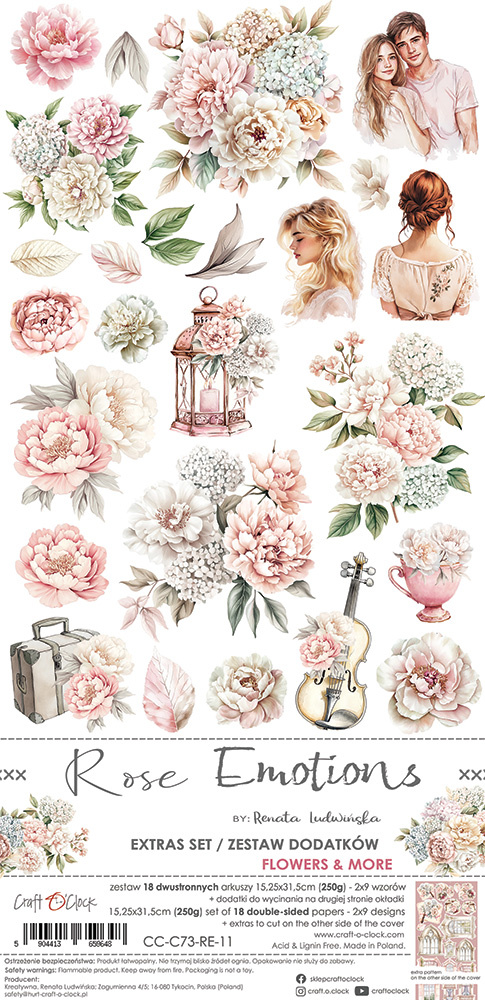 Rose Emotions Extras Set Flowers & More (CC-C73-RE-11) - Craftlines B.V.