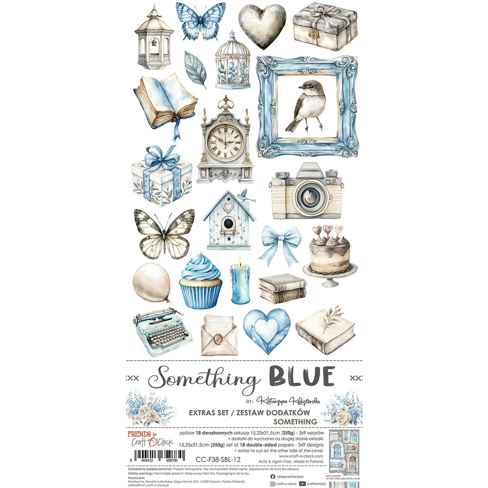 Something Blue Extras Set Something (CC-F38-SBL-12) - Craftlines B.V.