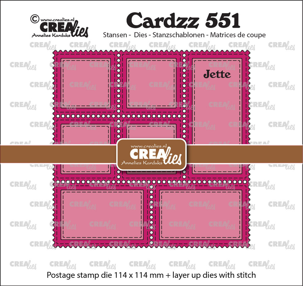 Cardzz Dies Postage Stamp Frame Jette (CLCZ551) - Craftlines B.V.