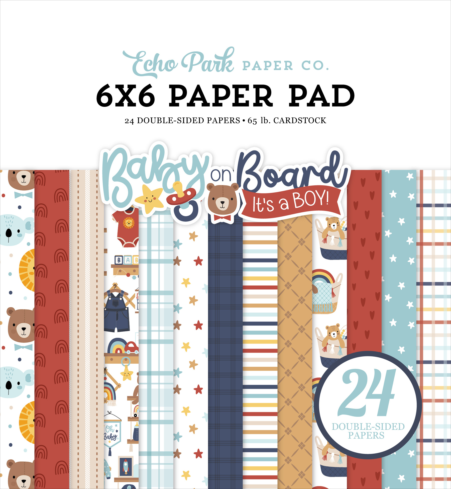 Baby On Board It's a Boy! 6x6 Inch Paper Pad (BOB415023) - Craftlines B.V.