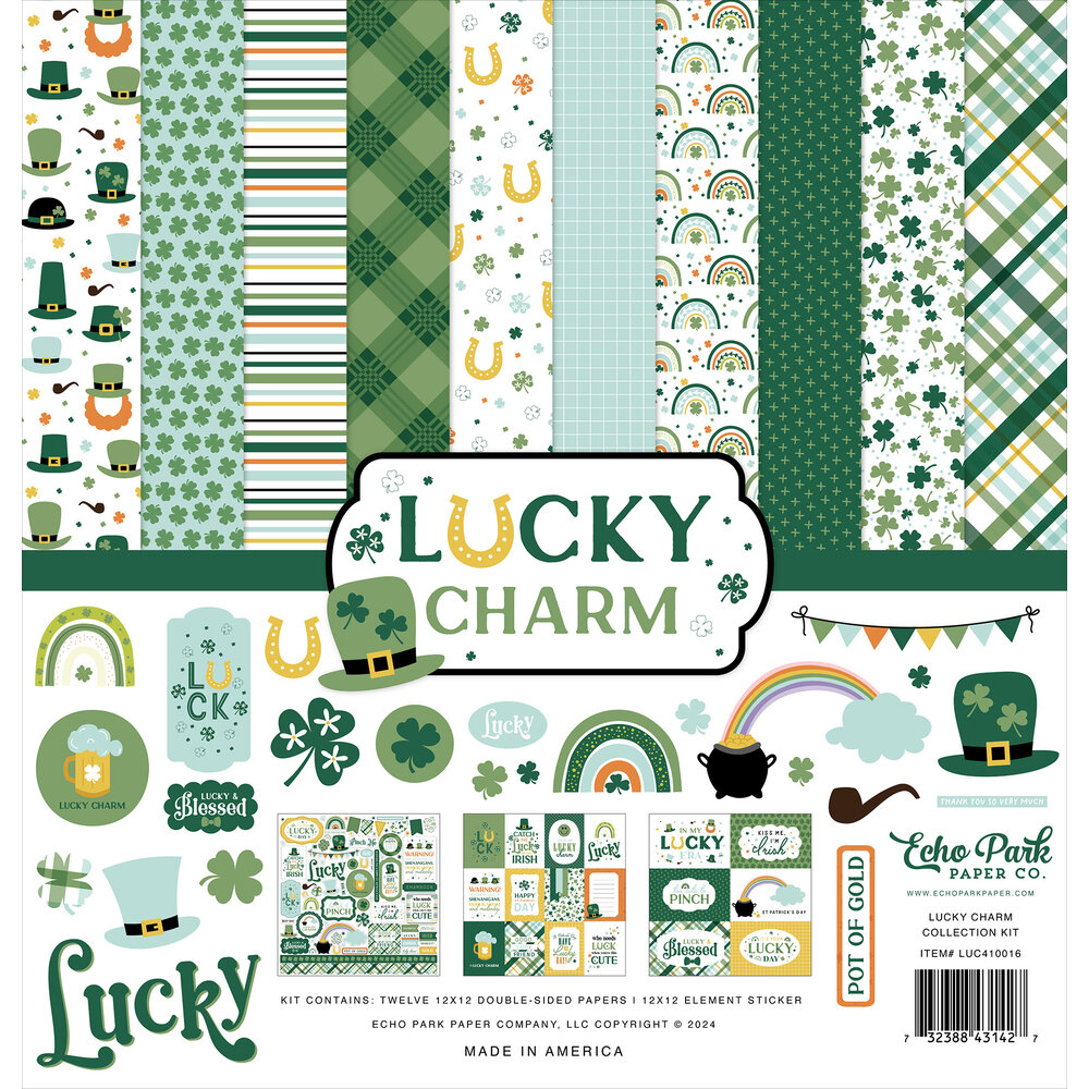 Lucky Charm 12x12 Inch Collection Kit (LUC410016) - Craftlines B.V.