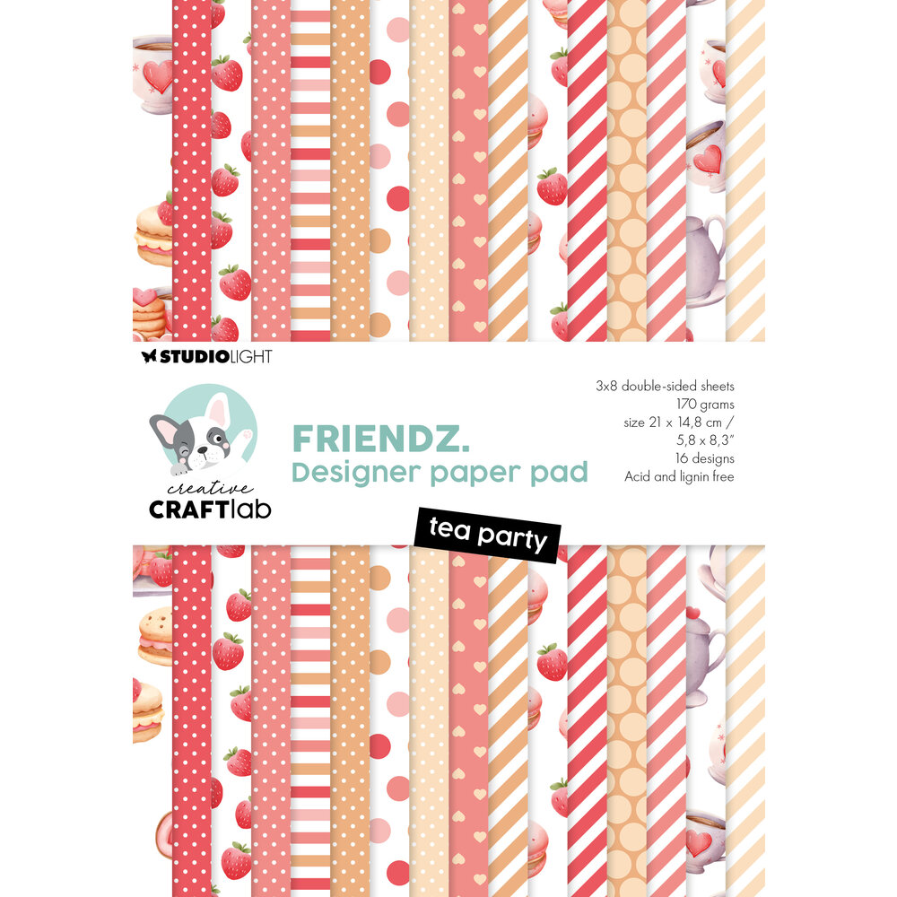 Friendz Design Paper Pad Tea Party (CCL-FR-DPP293) - Craftlines B.V.