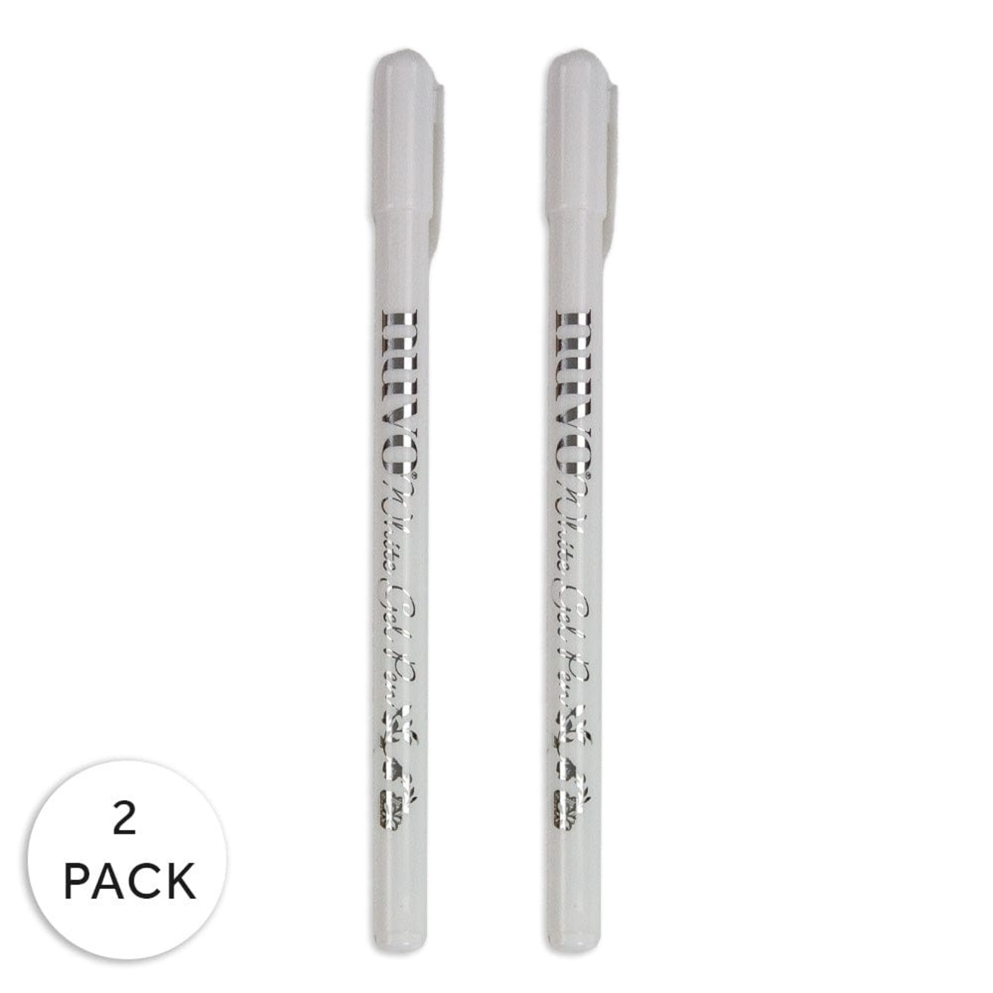 White Gel Pens (2pcs) (124n) - Craftlines B.V.