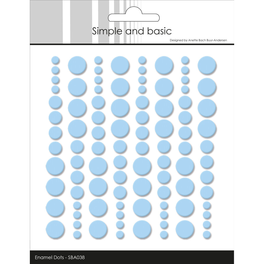 Adhesive Enamel Dots Medium Blue (96pcs) (SBA038) - Craftlines B.V.