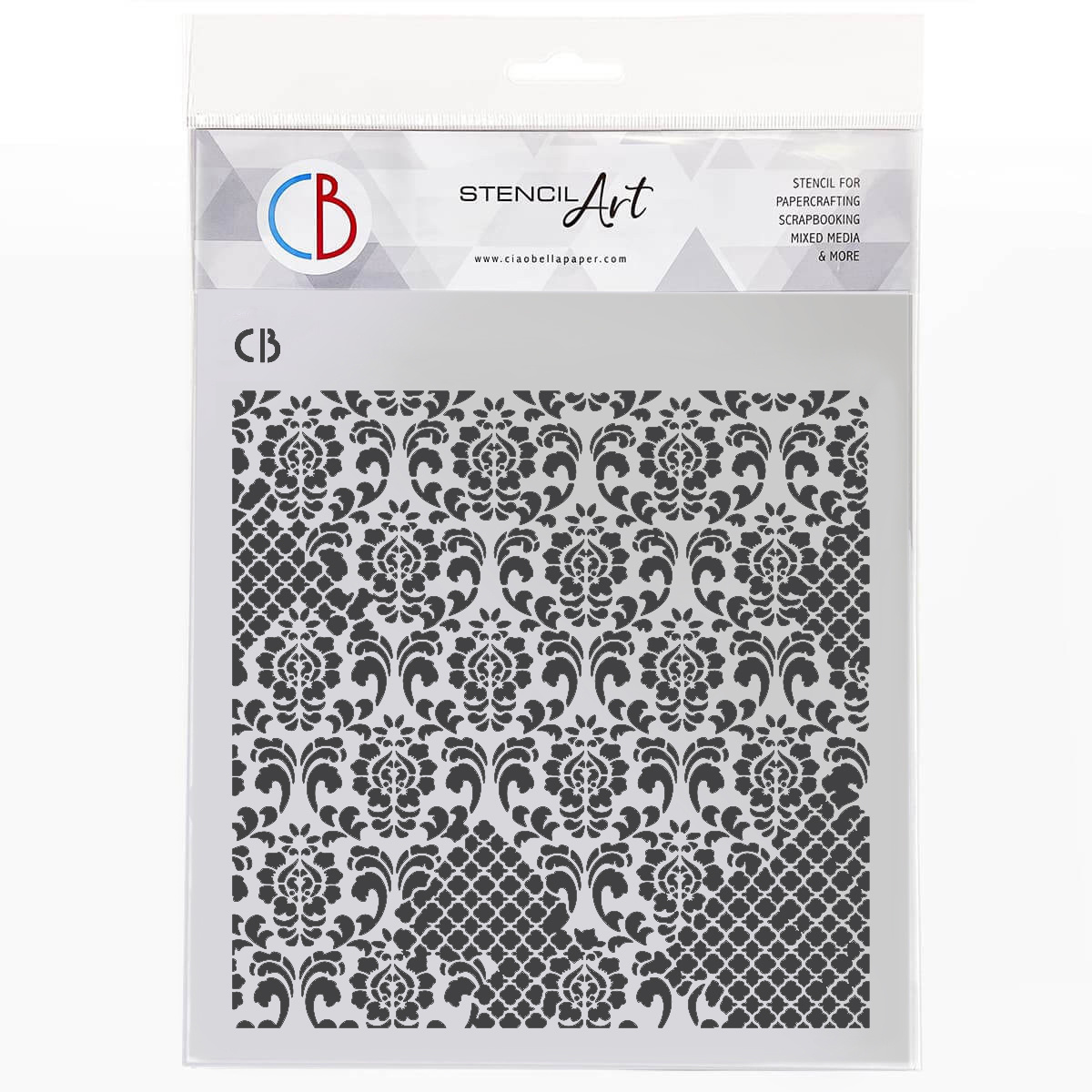 Texture Stencil 8x8 Inch Artful Wall (MS8-068) - Craftlines B.V.