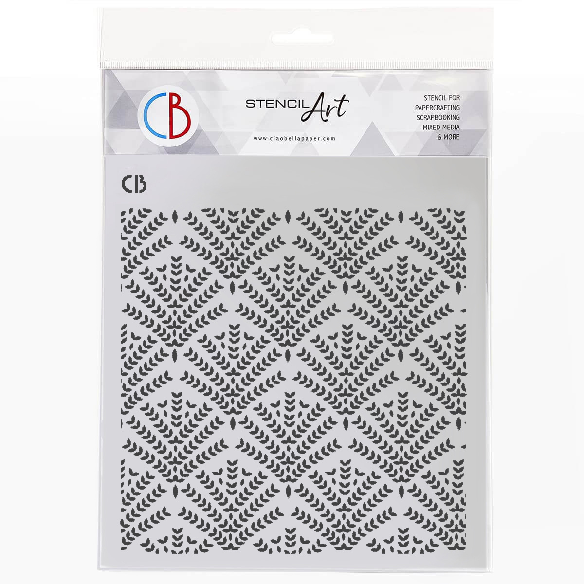 Texture Stencil 8x8 Inch Botanical Harmony (MS8-073) - Craftlines B.V.