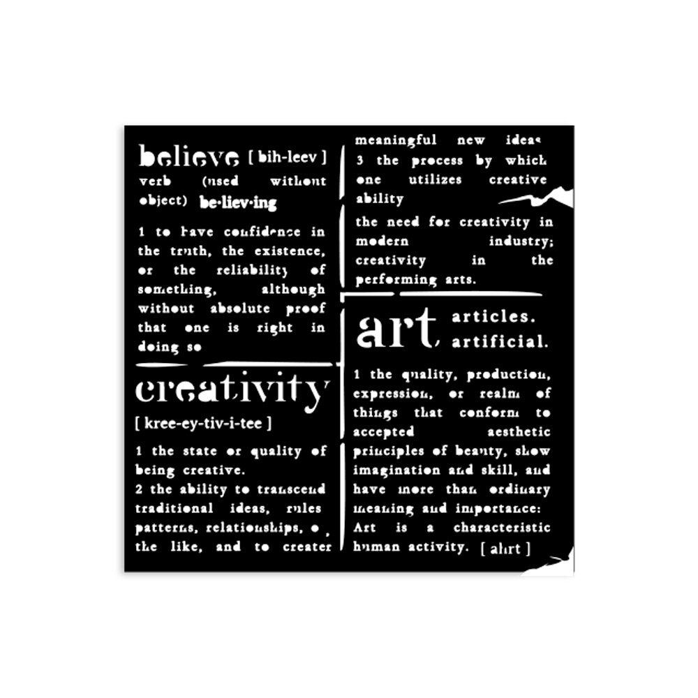 Dictionary Thick Stencil 12x12cm (KSTDS24) - Craftlines B.V.
