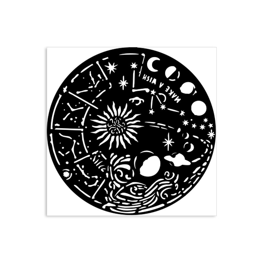 Cosmos Circle Thick Stencil 12x12cm (KSTDS21) - Craftlines B.V.
