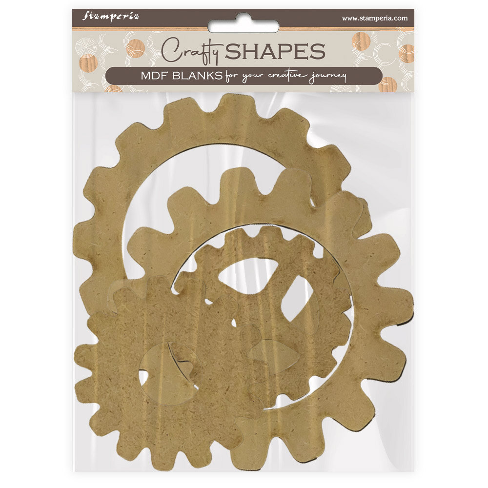 MDF Crafty Shapes Blanks Master of Magic Gears (KLSM37) - Craftlines B.V.