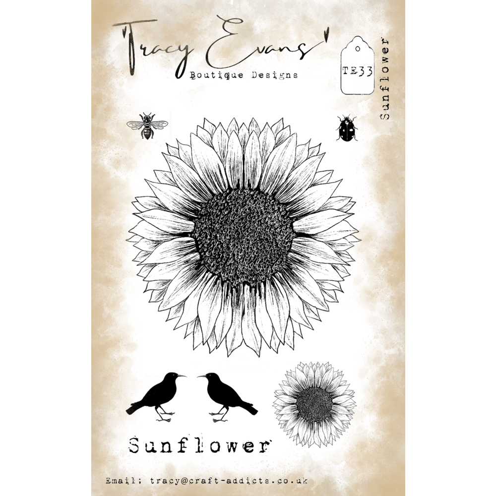 Sunflower A6 Stamp (TE033) - Craftlines B.V.