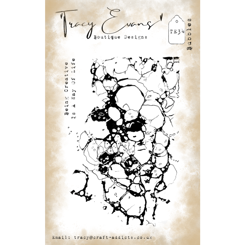 Bubbles A7 Stamp (TE034) - Craftlines B.V.