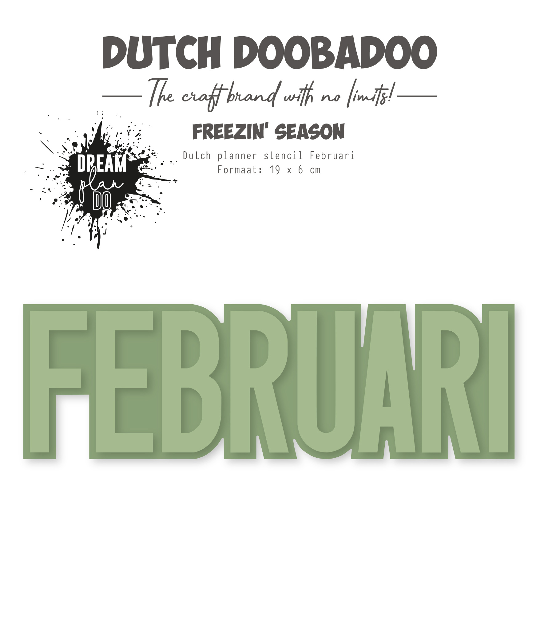 Dream Plan Do Freezin' Season Dutch Planner Stencil A5 Februari (470. ...