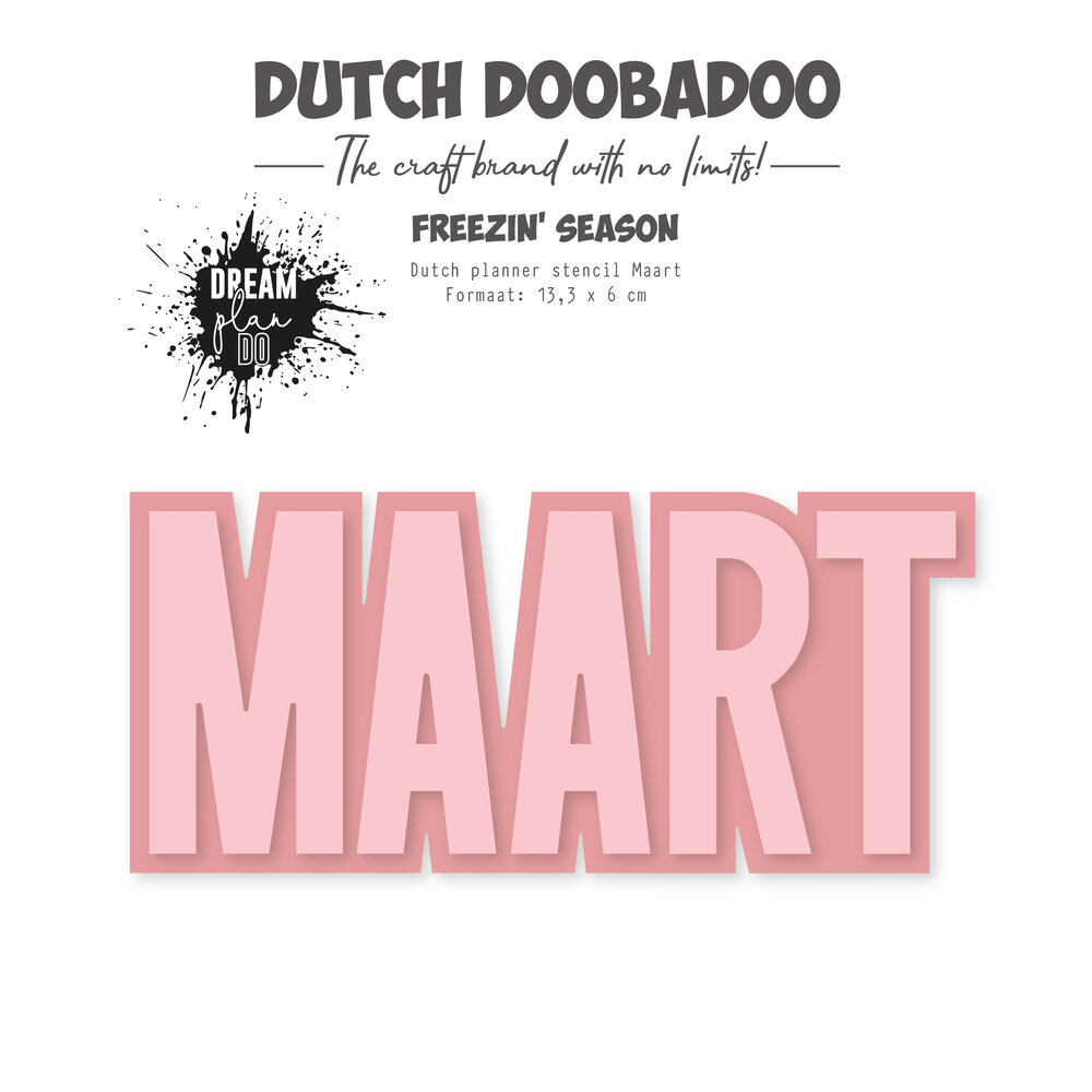 Dream Plan Do Freezin' Season Dutch Planner Stencil A5 Maart (470.784. ...