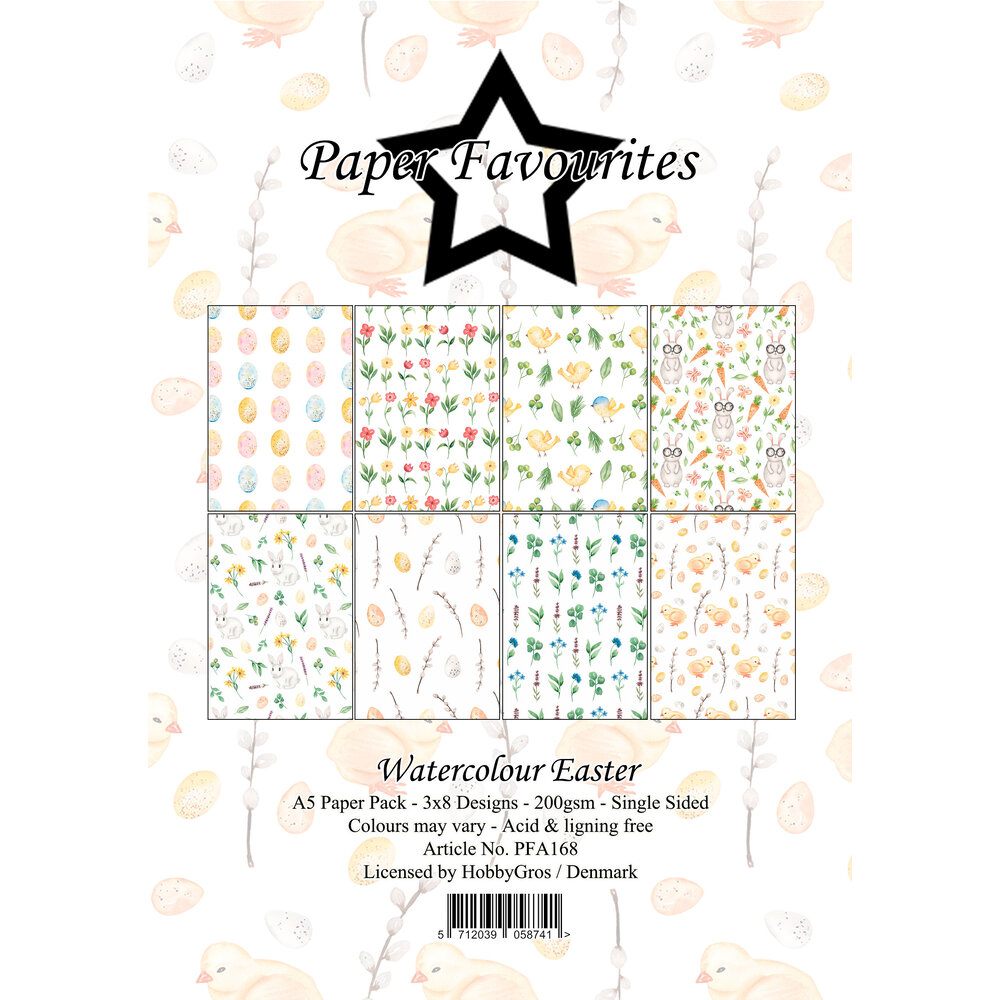 Watercolour Easter A5 Paper Pad (PFA168) - Craftlines B.V.
