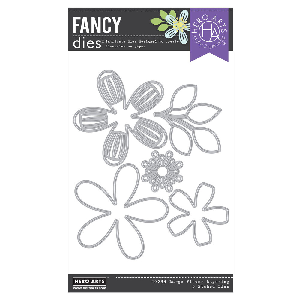 Large Flower Layering Fancy Dies (DF233) - Craftlines B.V.