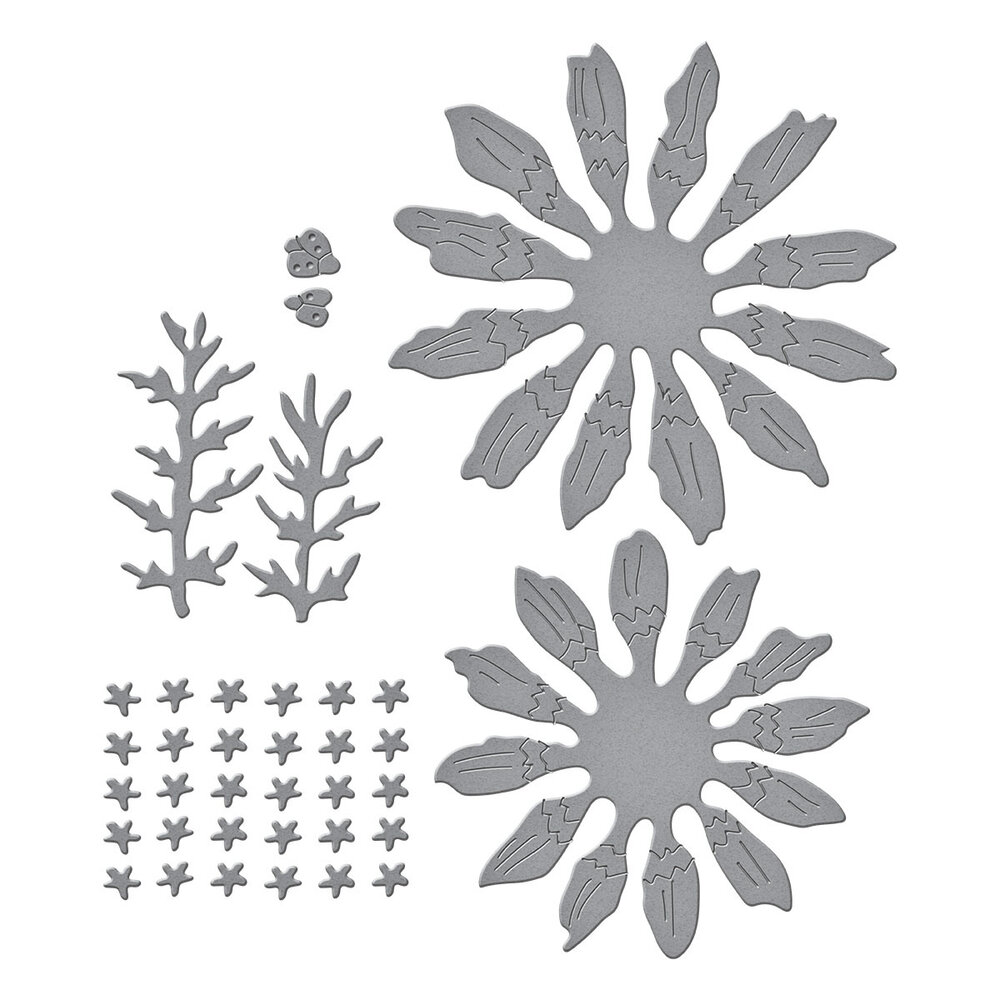 Painted Daisy and Ladybugs Etched Dies (S5-660) - Craftlines B.V.