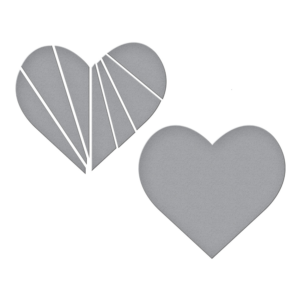 Pieced Heart Etched Dies (S5-662) - Craftlines B.V.