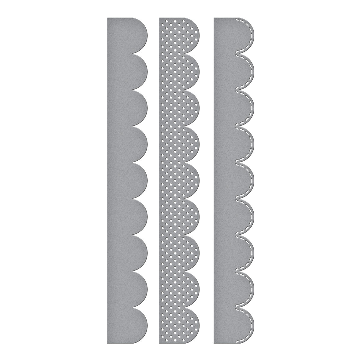 Stitch & Dots Scallop Borders Etched Dies (S3-536) - Craftlines B.V.