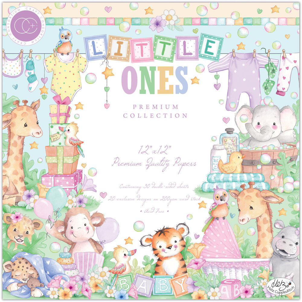 Little Ones 12x12 Inch Premium Paper Pad (CCPPAD047) - Craftlines B.V.