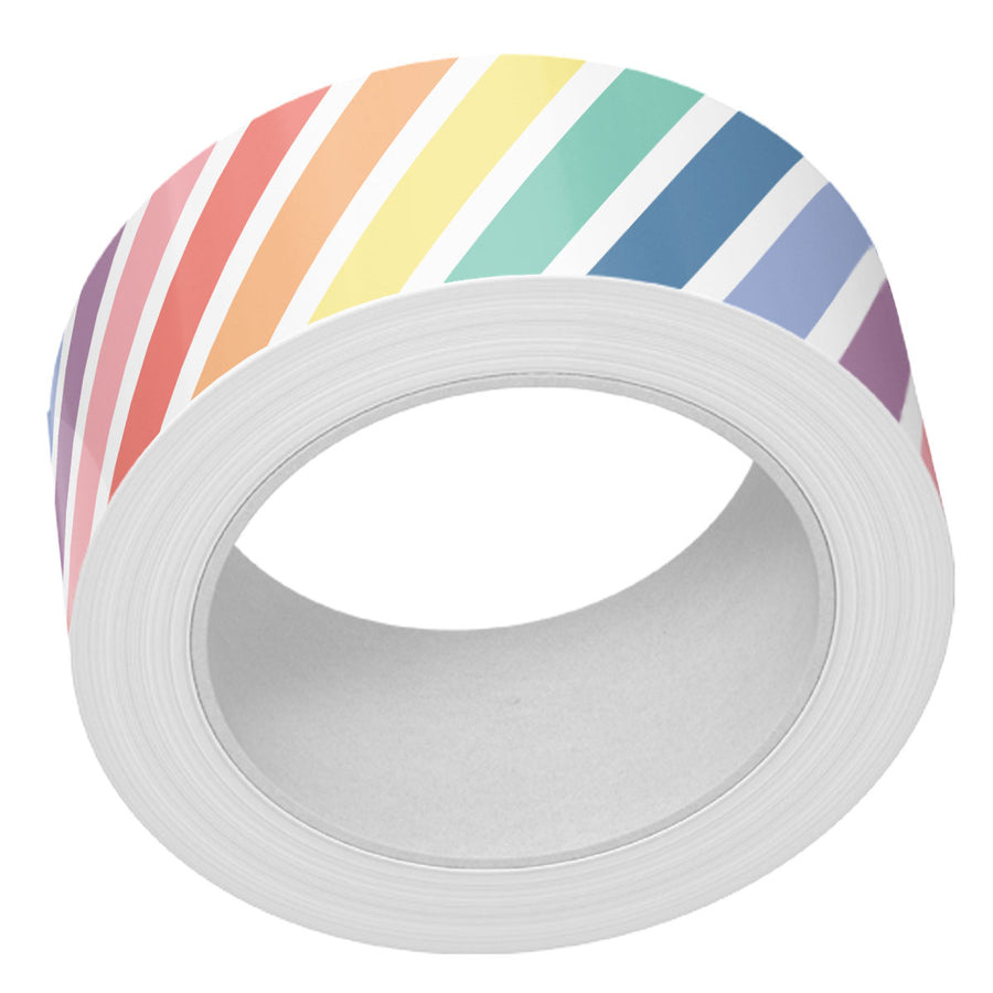 Rainbow Diagonal Stripes Washi Tape Supplies (LF3642) - Craftlines B.V.