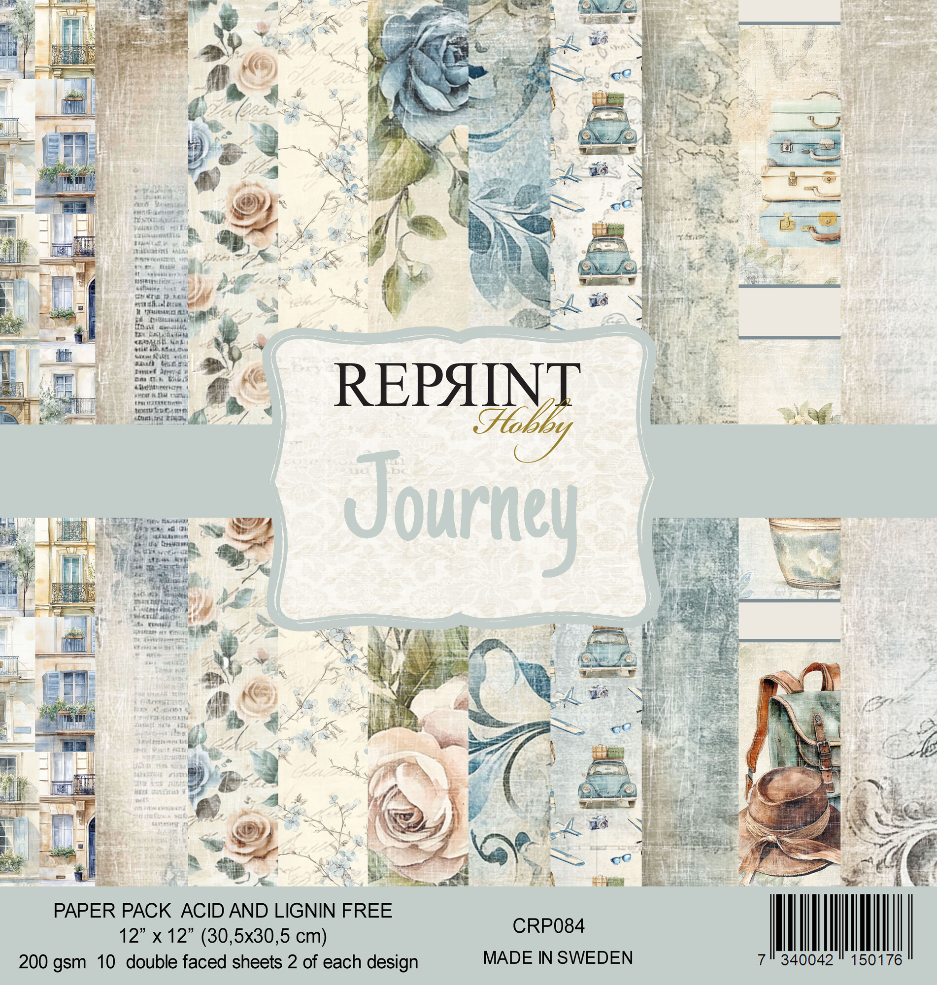 Journey 12x12 Inch Paper Pack (CRP084) - Craftlines B.V.