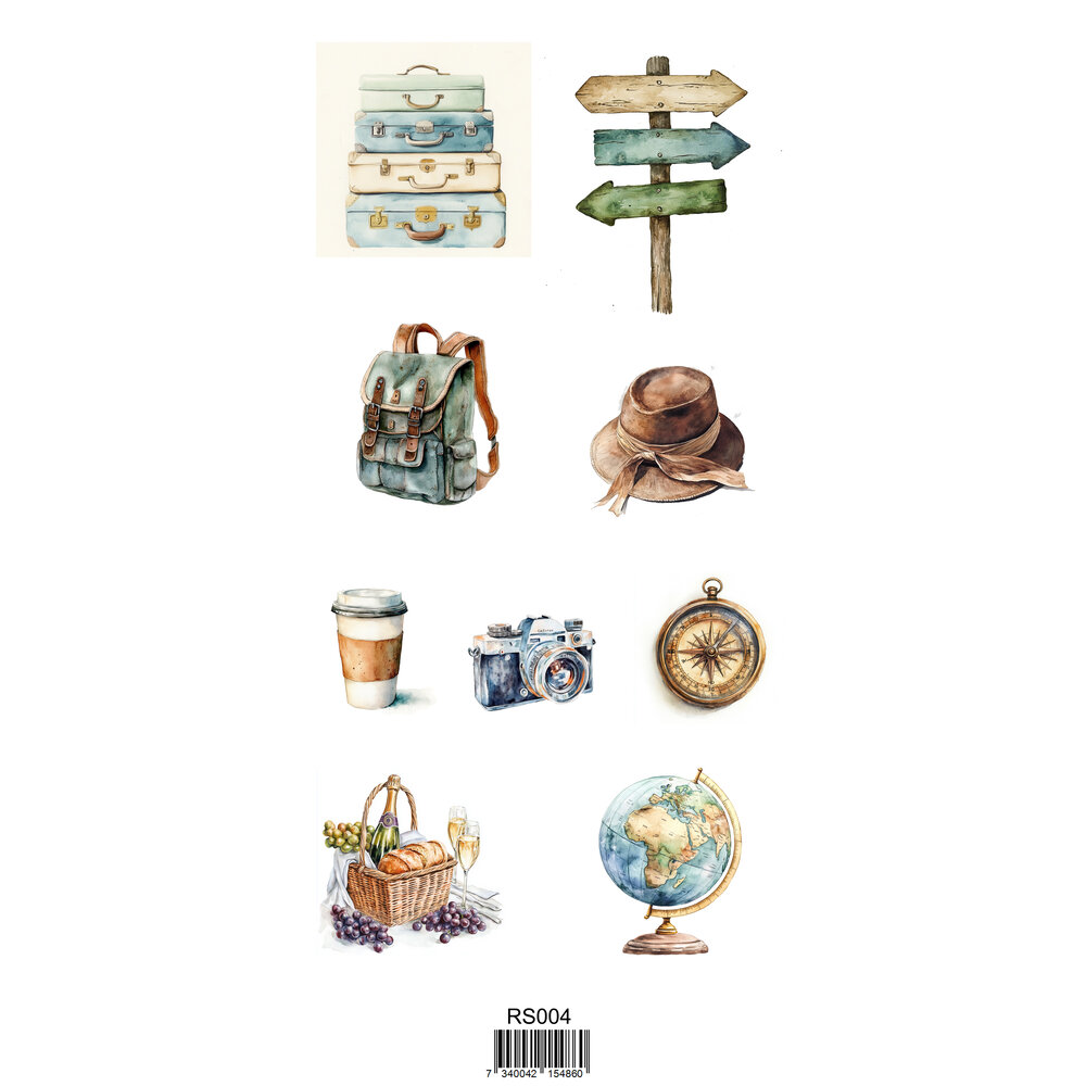 Journey 10x20cm Stickers (RS004) - Craftlines B.V.