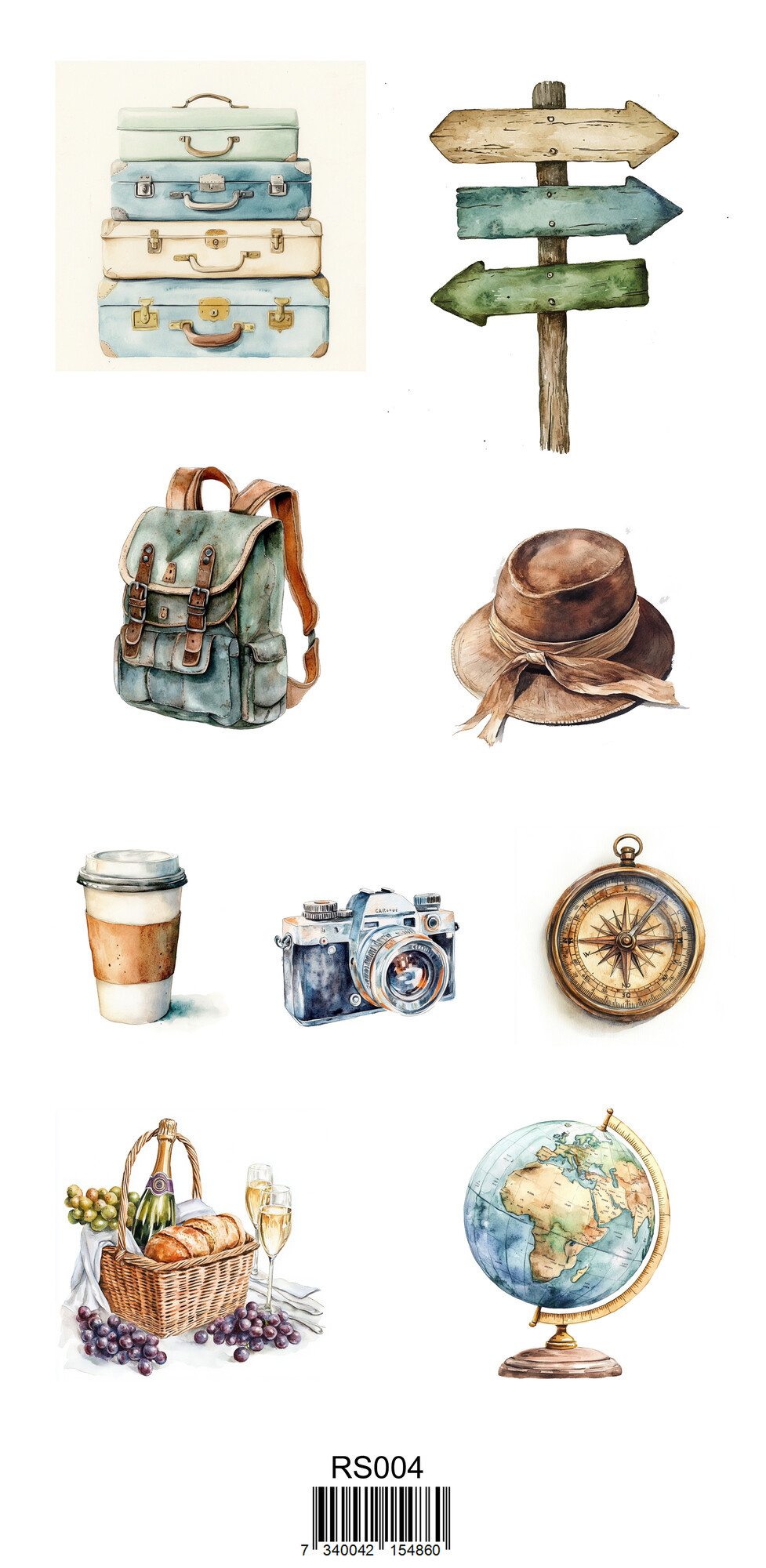 Journey 10x20cm Stickers (RS004) - Craftlines B.V.