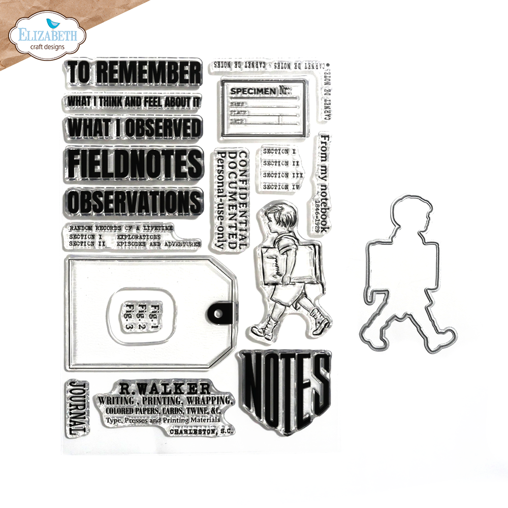 Card Lab Stamp and Die Set Field Notes (CSD394) - Craftlines B.V.
