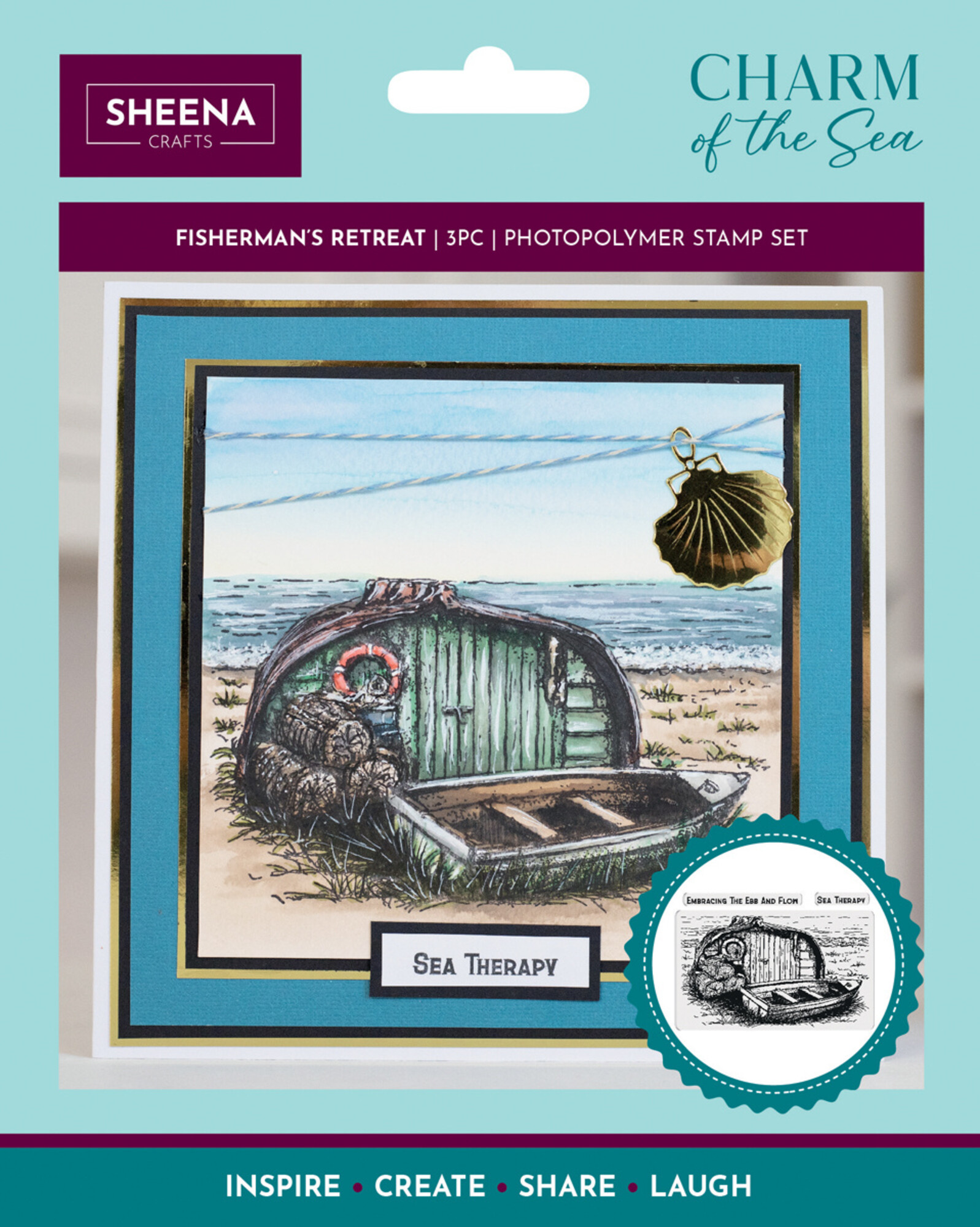 Charm of the Sea Photopolymer Stamp Set Fishermans Retreat (SD-COTS-STP ...